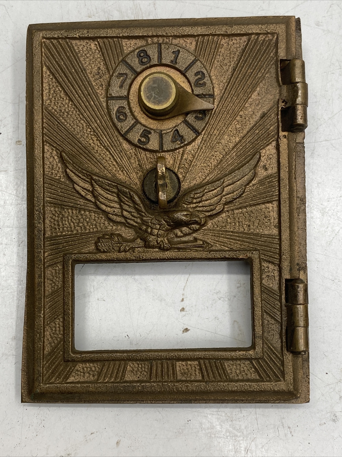 Antique U.S. Post Office Mail Box Door Vintage PO BOX Flying Eagle ...
