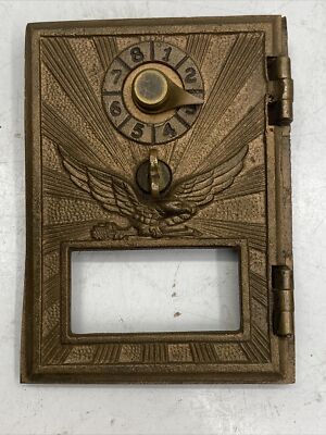 Antique U.S. Post Office Mail Box Door Vintage PO BOX Flying Eagle ...