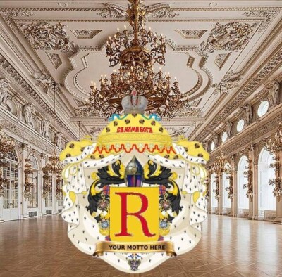 Custom Deluxe Royal Monogram RUSSIA Letter Name Cypher Motto Jacket ...