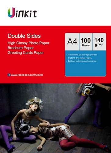 100 Sheets A4 Thin 140Gsm Both Sides High Glossy Inkjet Paper Photo ...