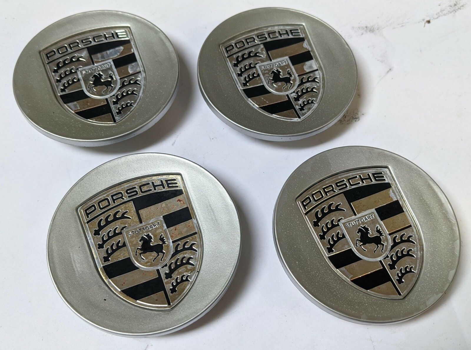 Porsche Center Cap - Black Crest - 993361303119A1 - Used Set | eBay