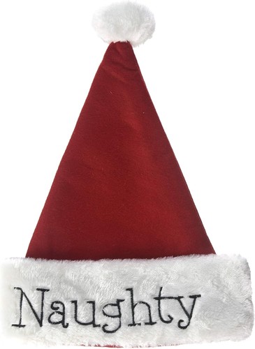 Naughty or Nice Christmas Santa Hat, 18-inch High, Christmas Accessory ...
