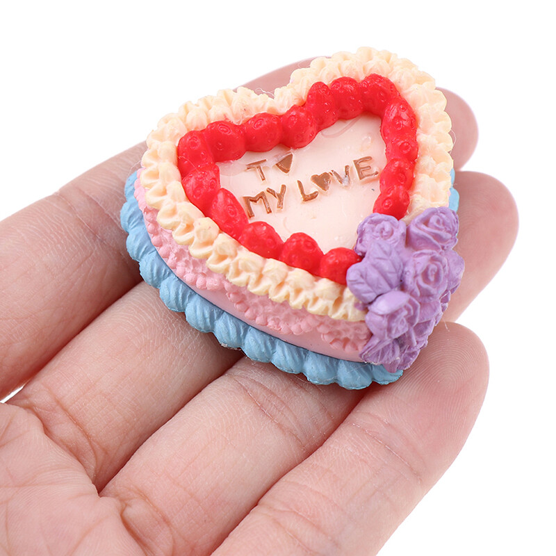 Birthday Cake Model Simulation Food Miniature Figurine Pretend play ...
