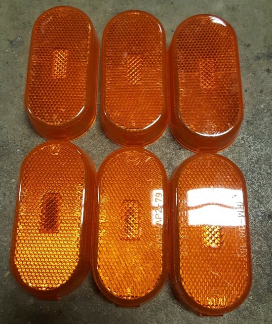 6x Pm-108-15 Sae-ap2-79 Trailer Marker Lens Light Cover Orange Amber ...