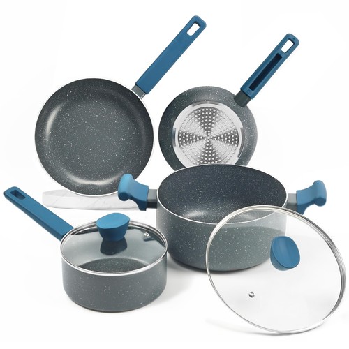 Cooking Pots and Pans Set 6-Piece, Non Stick Granite Cookware Set ...