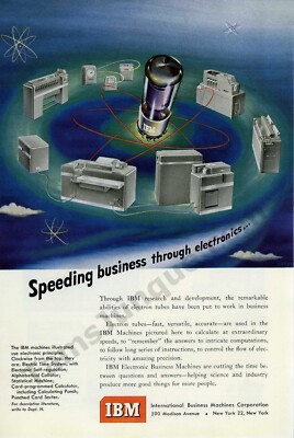 1950 IBM Electronics International Business Machines Old Vintage Print ...