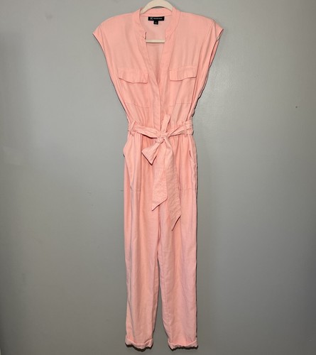 INC International Concept Ultility Jumpsuit Womens Size 2 Pink Cap ...