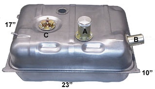 TANKS INC USPT-GH UNIVERSAL STEEL FUEL GAS TANK WITH 2" NECK & HOSE RAT ...