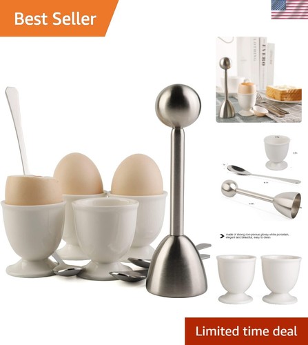 9-Piece Egg Cracker Topper Set for Effortless Soft Boiled Eggs ...
