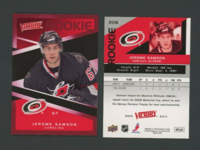 2010-11 Upper Deck Victory Red Jerome Samson #208 Rookie RC MINT | eBay