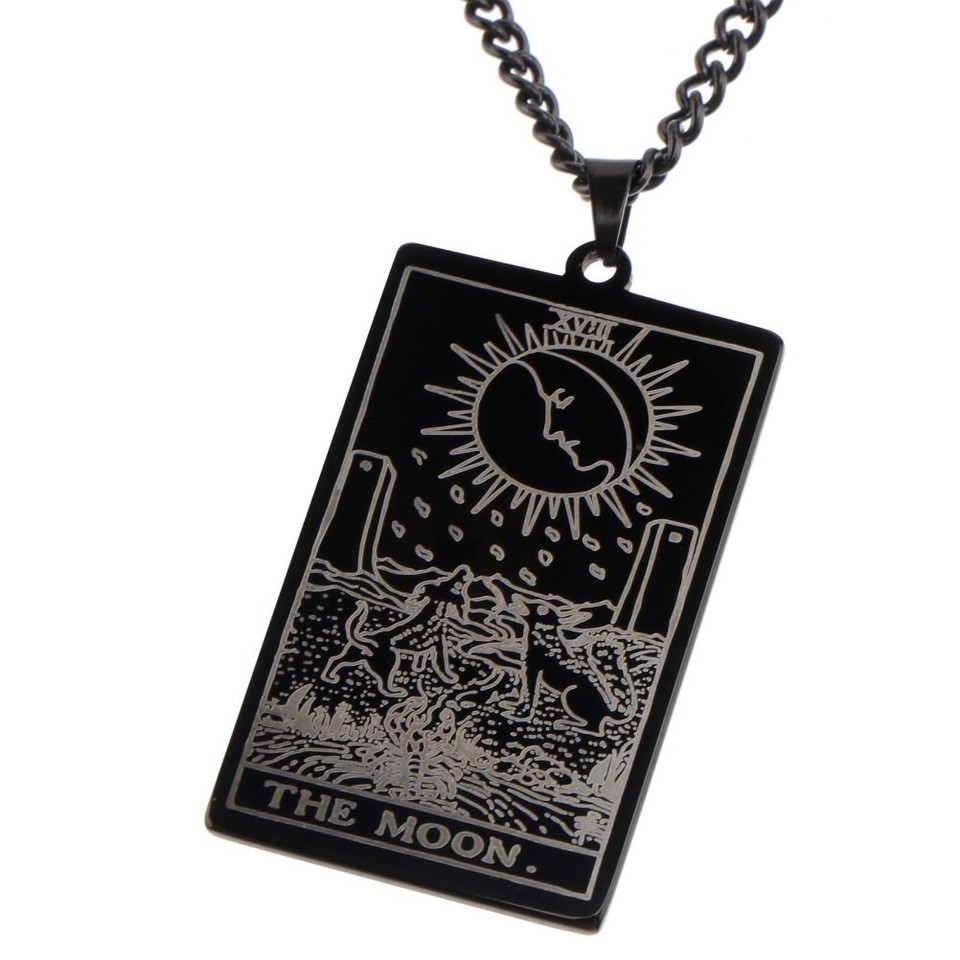 Tarot Pendant Neck Jewelry Male Sweater Chain Stainless Steel Material ...
