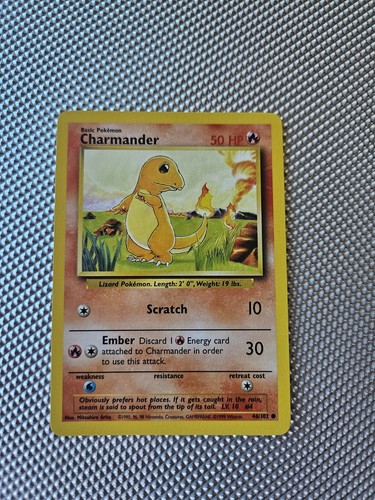 1995 Charmander Pokemon Card Base Set 46/102 Very Rare! Excellent ...