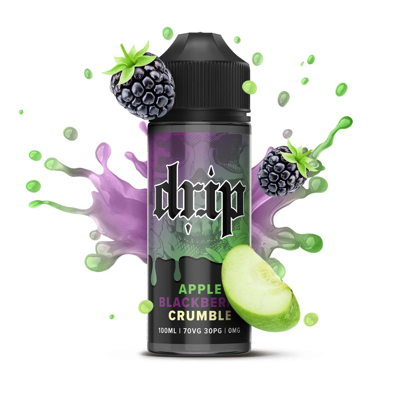 E-Liquid 100ml Vape Juice Premium 0mg Drip Max 70/30 VG/PG No Nicotine ...