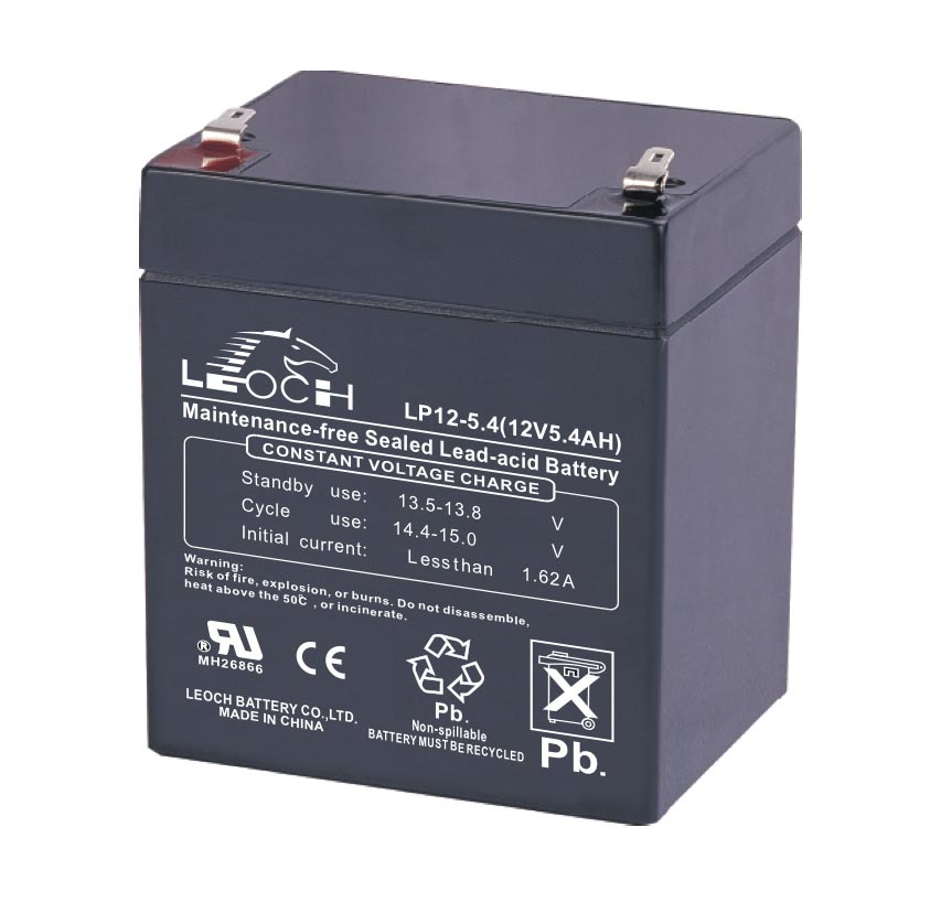 Leoch LP12-5.4 12v 5.4Ah Rechargeable Sealed Lead Acid Battery ...