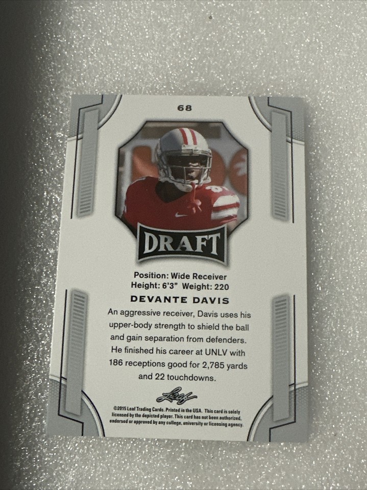 2015 Leaf Draft #68 Devante Davis | eBay