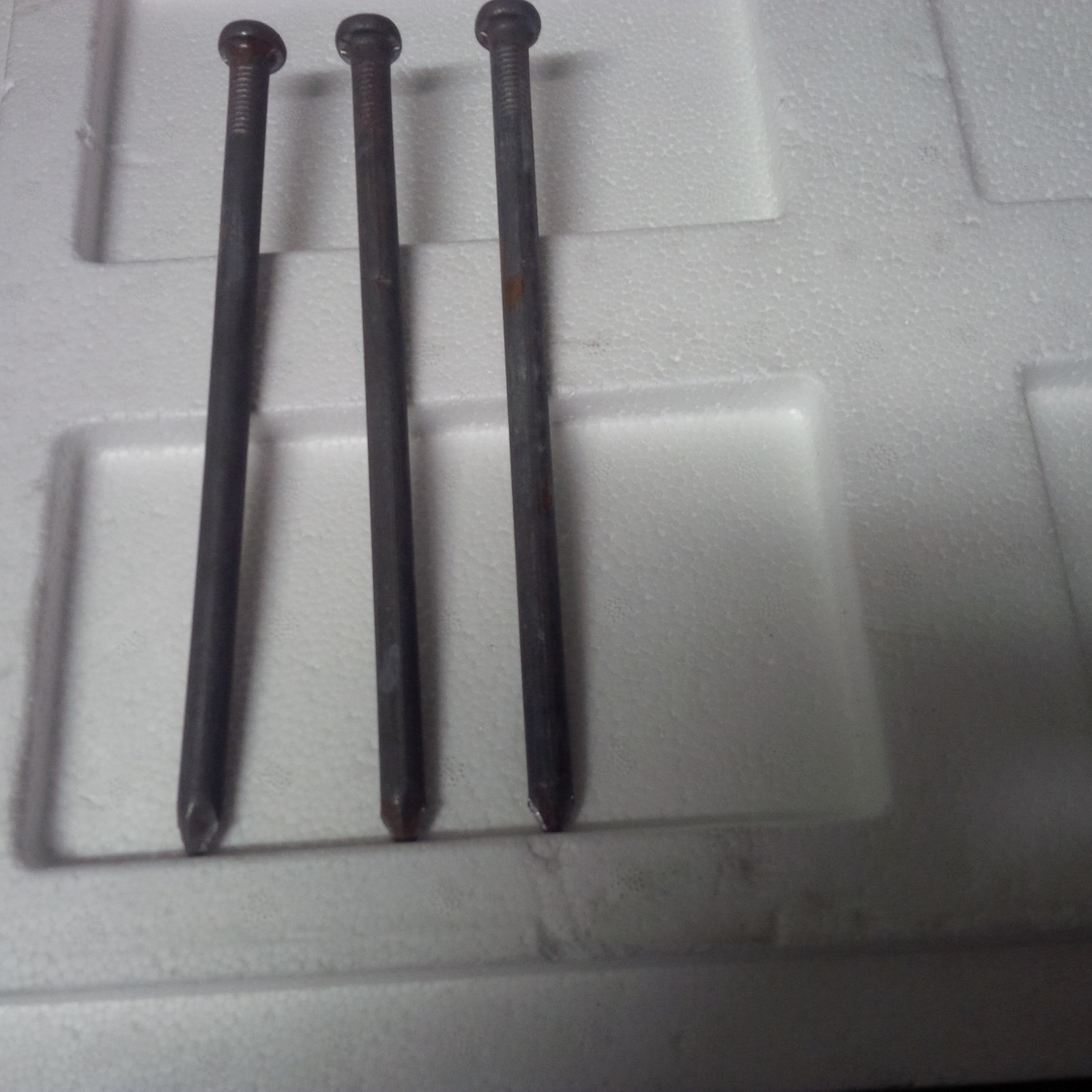 8 x 3/8 Inch Steel Spike Nail Smooth Large Steel Nail 8 Inches Long ...