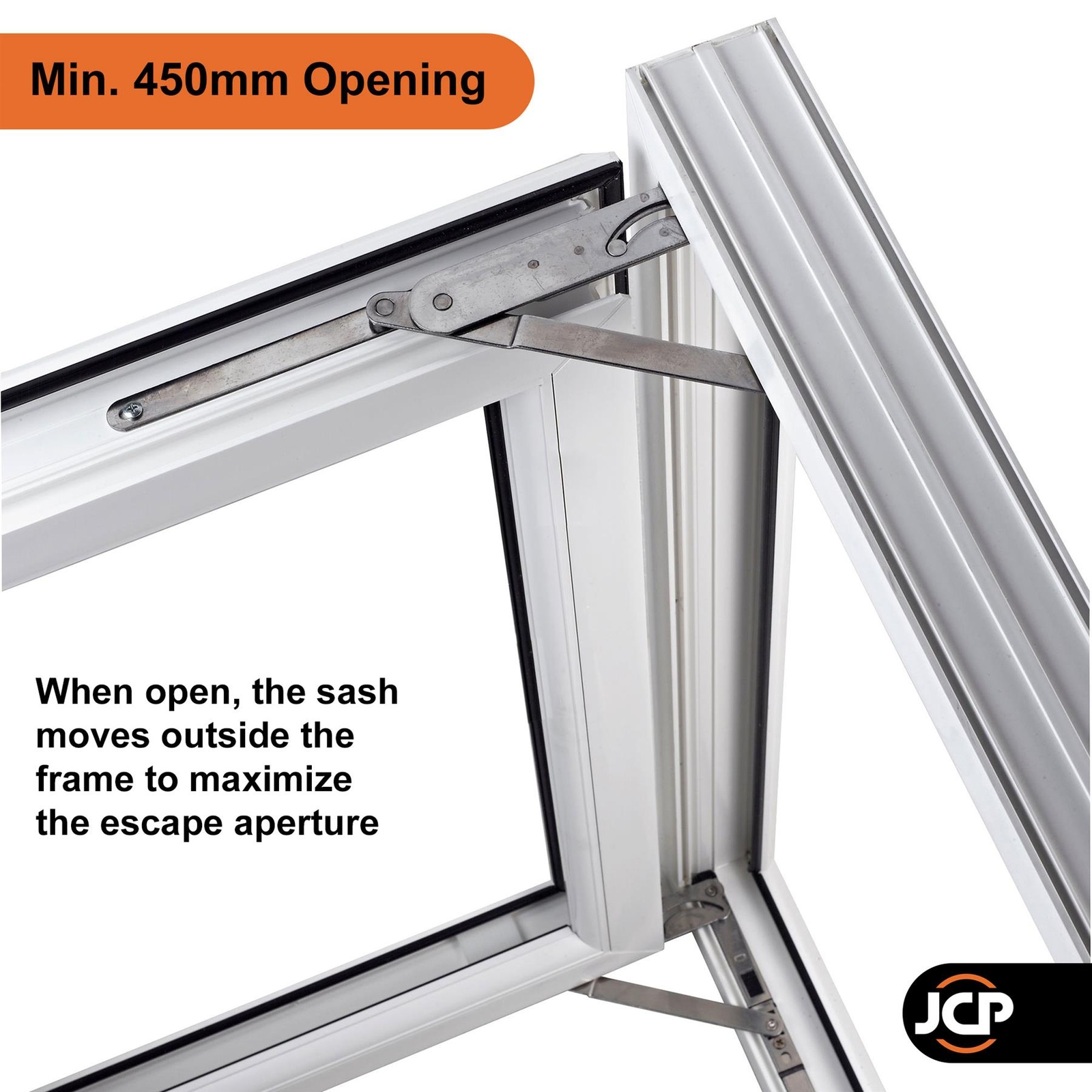 Egress Fire Escape Upvc Window Hinges Heavy Duty Side Hung Trojan Mega ...