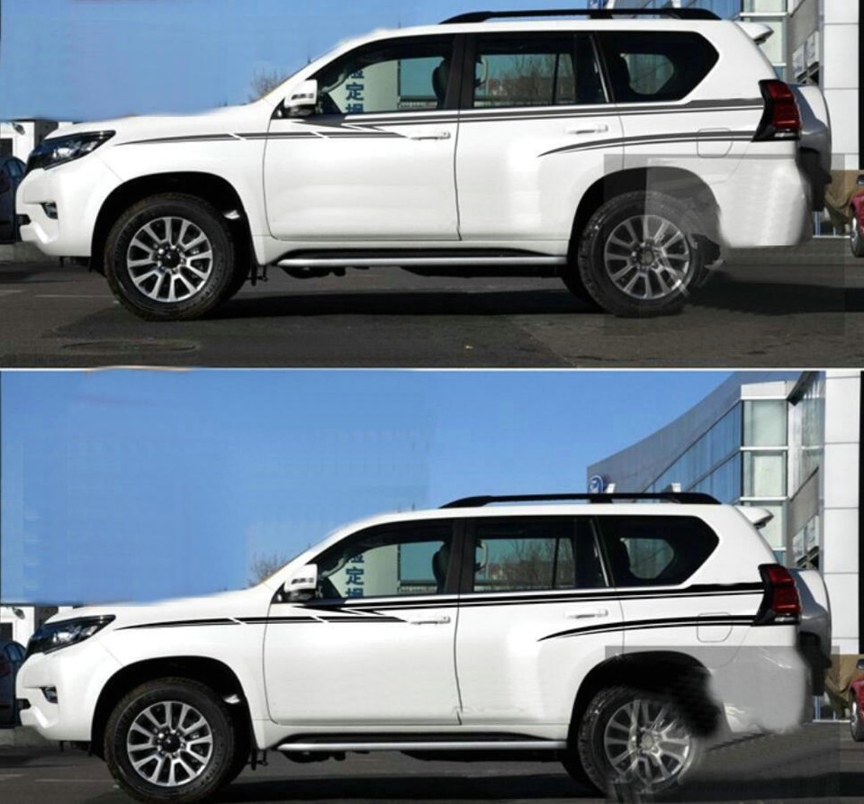 Graphics Waist Line Stripe Sticker Kit For Toyota PRADO LAND CRUISER ...