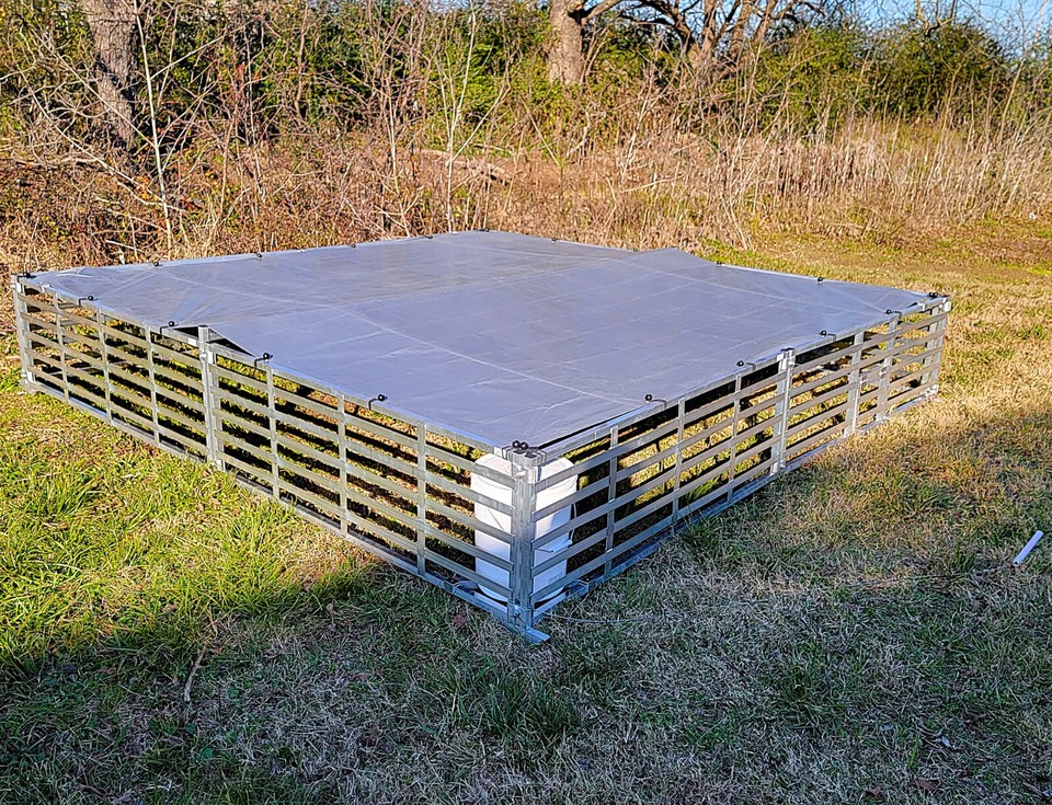 Rite Farm Aluminum 10'X10' Mobile Broiler Chicken Tractor Coop Poultry ...