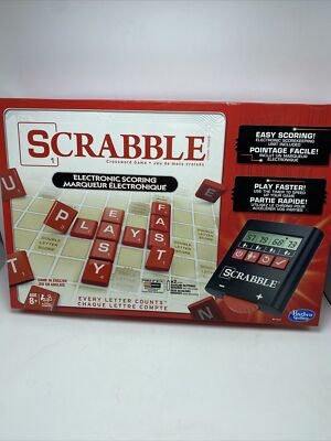Scrabble Electronic Scoring Crossword Board Game Hasbro New | eBay