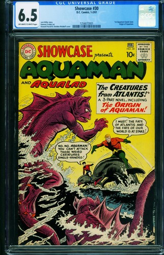 Showcase Comics #30 CGC 6.5 1961 1st Aquaman - Origin 1256073001 | eBay