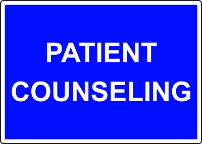 PATIENT COUNSELING | Laminated Vinyl Decal Sticker Label | eBay