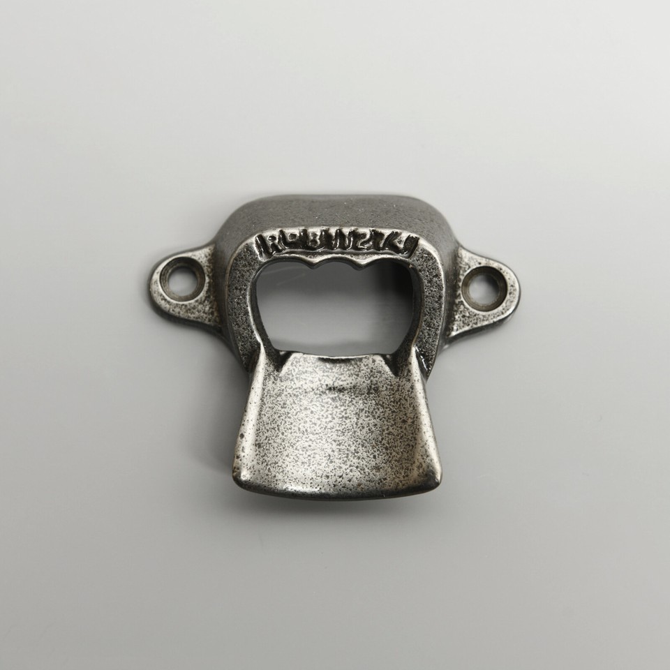 VINTAGE CAST IRON WALL MOUNTED BEER BOTTLE OPENER ANTIQUE OLD STYLE ...