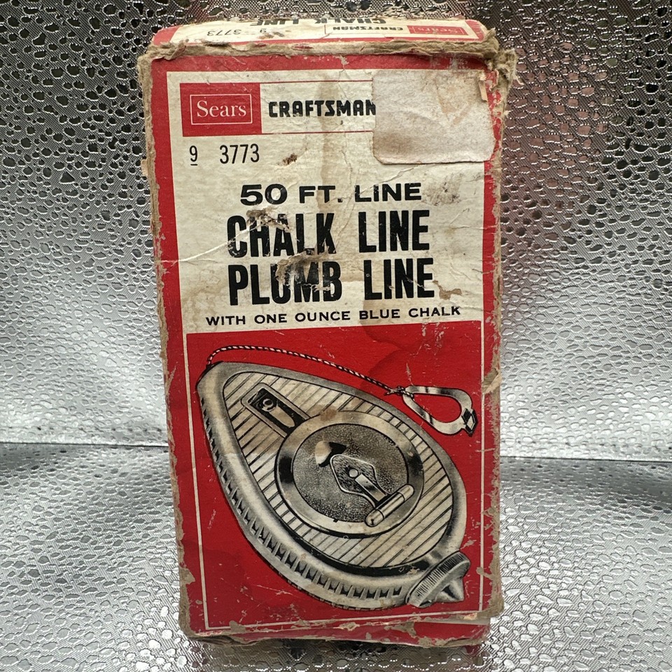 Vintage Sears Craftsman 50ft Chalk Line Plumb Line in Box | eBay