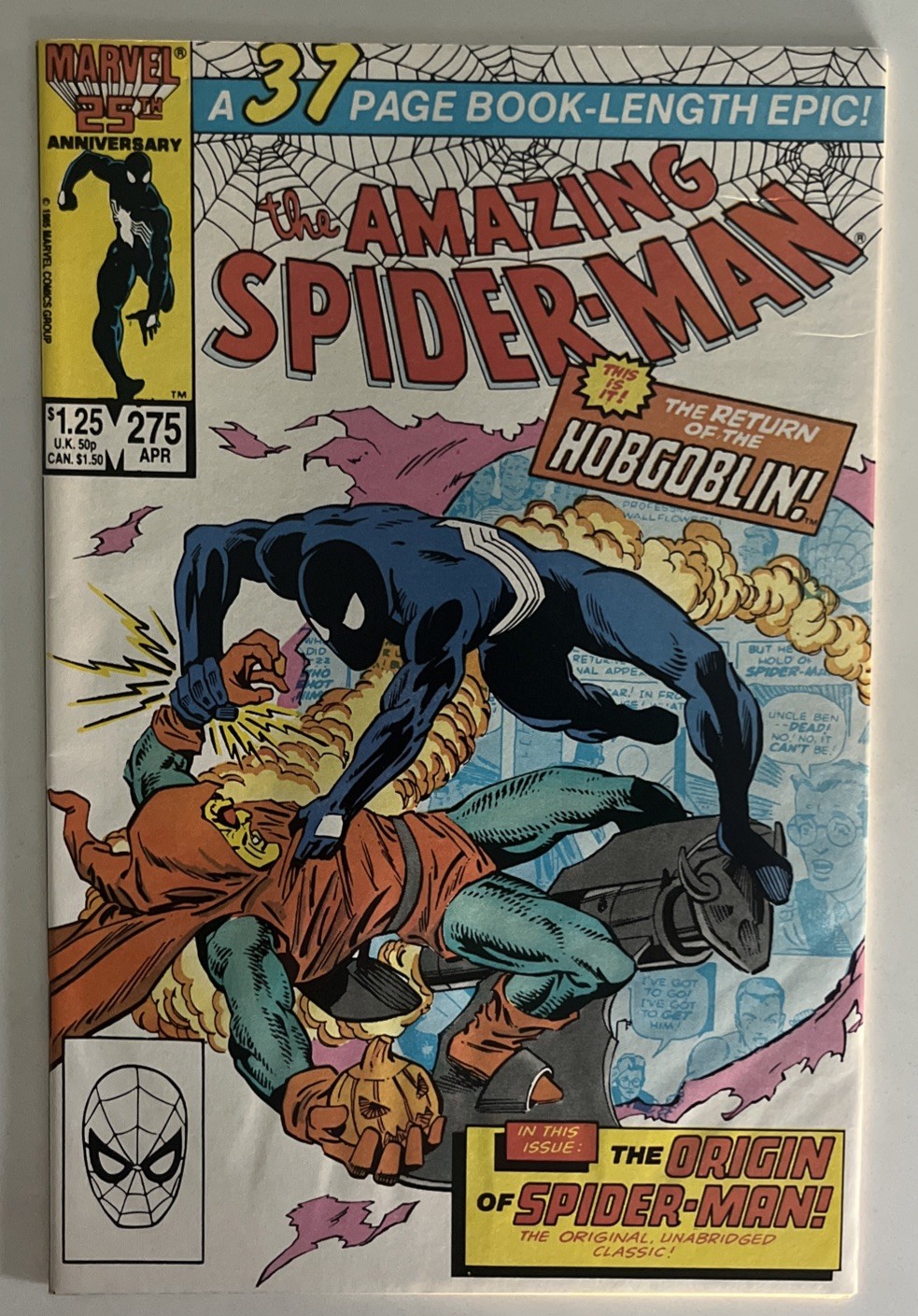 Amazing Spider-Man #275 (1986), Origin of Spider-Man Retold, NM | eBay