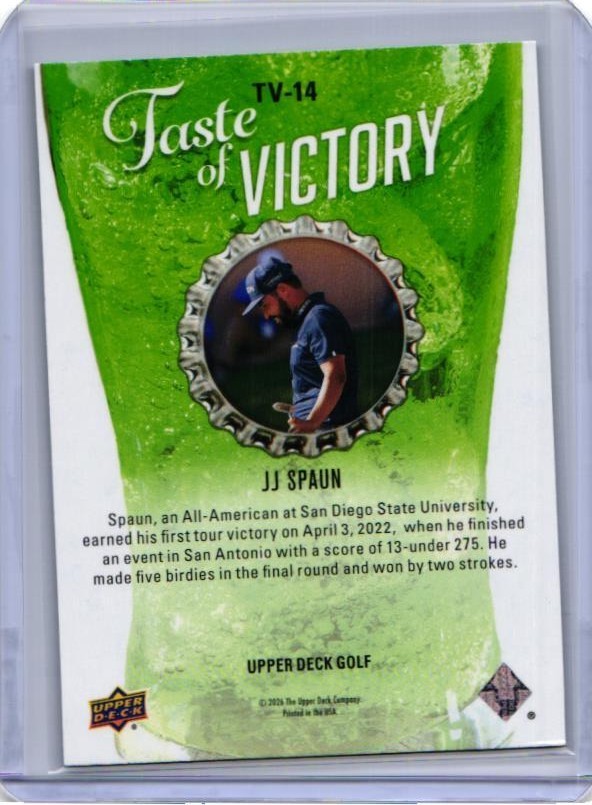 2026 UPPER DECK GOLF UD Taste Of Victory Foil Insert TV-14 JJ Spaun | eBay