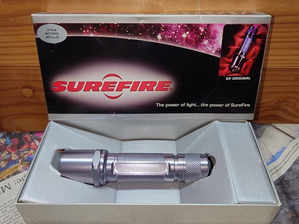 SUREFIRE 6P-GM 2 Cell 6V 65 Lumens Gunmetal Silver Old Logo unused | eBay