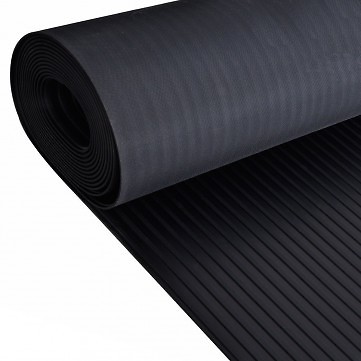 Wide Broad Ribbed Rubber Flooring Matting for Garage, Van Car Roll Mat ...