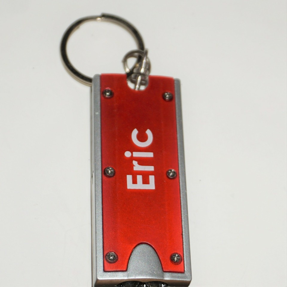 Personalized Keychain Light Up Key Ring Choose Name Colorful Mini Flash ...