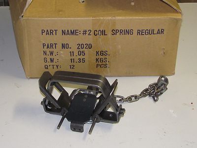12 Bridger # 2 coilspring 2 Coil Spring Foothold Traps Coyote Fox ...