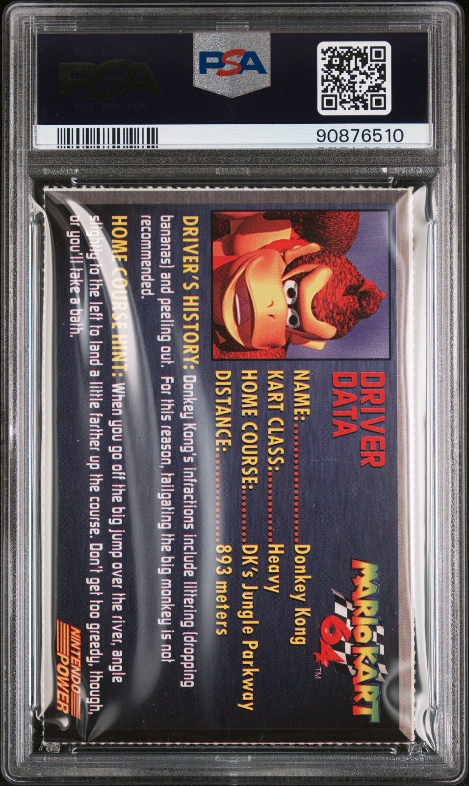 1994-1997 Nintendo Power Mario Kart 64 Donkey Kong Card PSA 8 Pop 1 ...