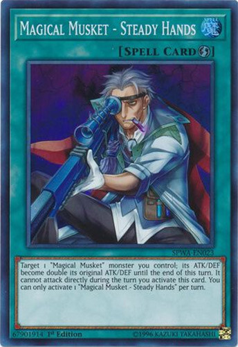 Yu-Gi-Oh Card - SPWA-EN023 - MAGICAL MUSKET STEADY HANDS (super rare ...