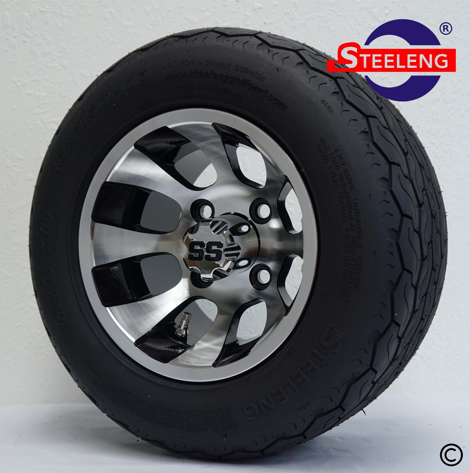 GOLF CART 10" MACHINED REVOLVER WHEELS/RIMS and GECKO 18" LOW PROFILE ...