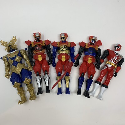Power Rangers Super Ninja Steel 5" Action Figure Lot 5 Lion Fire Armor ...