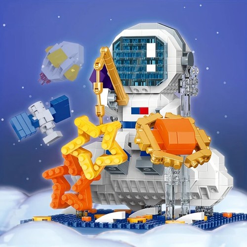 Spaceman Astronaut Series Building Blocks + Transparent Box Decoration ...