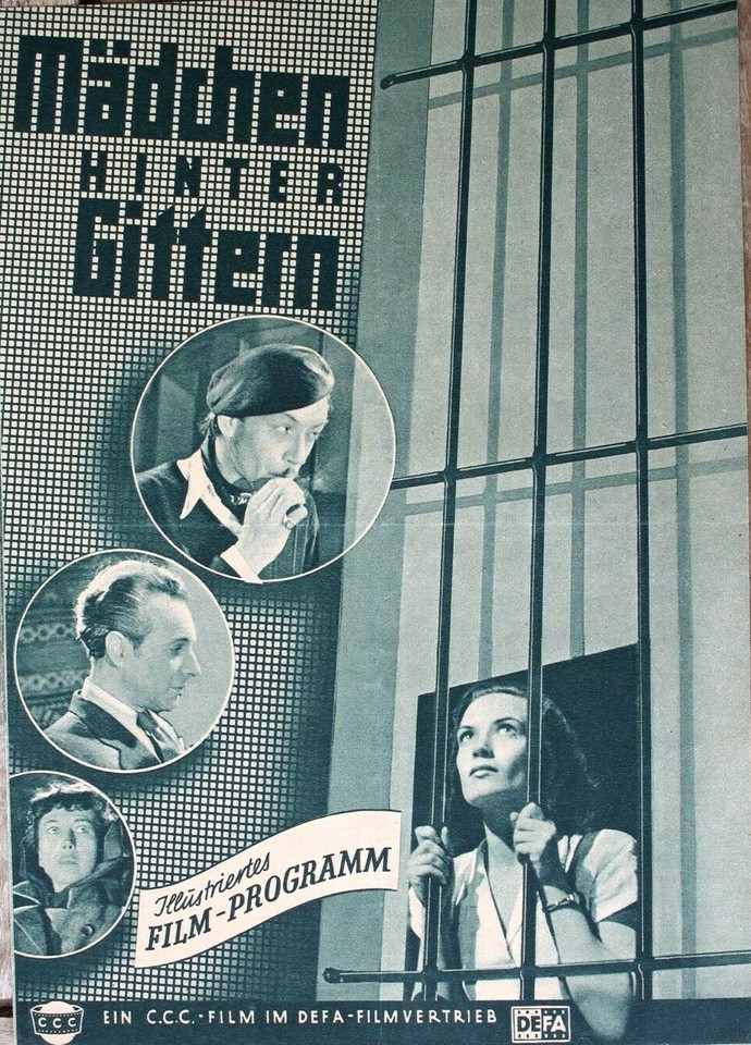 Illustrated Film Program Oif 3 Girl Behind Bars 1949 Defa Film ...