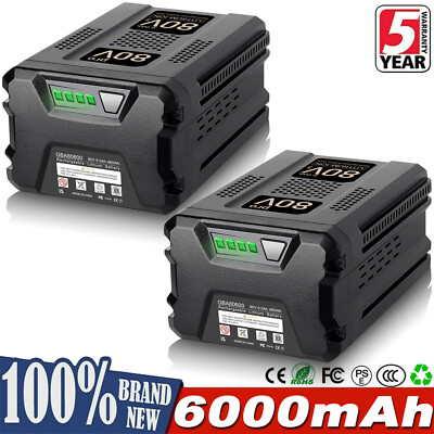 3.5Ah / 6 Ah Battery GBA80200 For Greenworks 80V PW80L420 TL80L00 ...