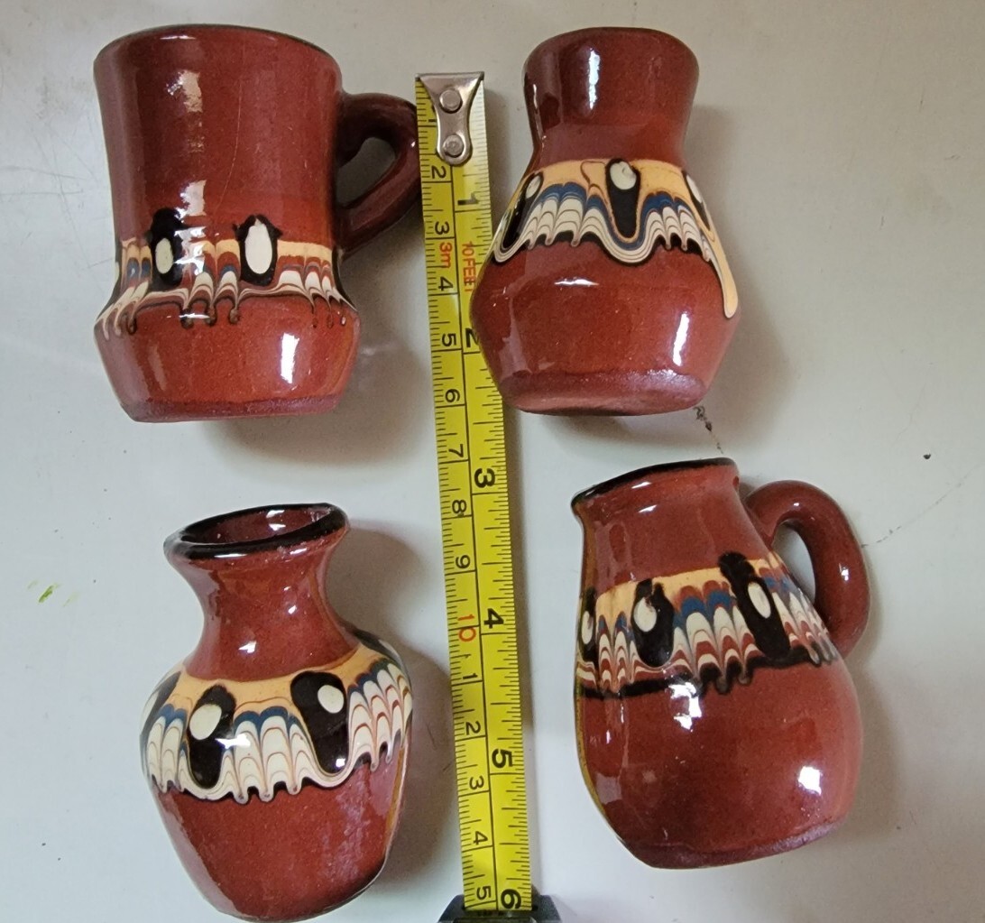 outlet store price Bulgarian Troyan Pottery Pitcher 6 Cups