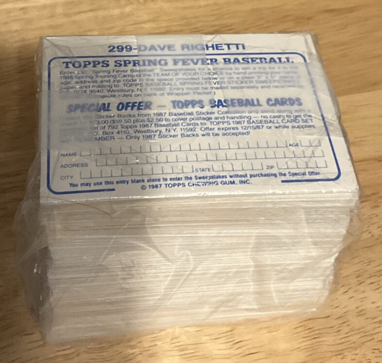 1987 Topps Stickers complete softback Set - Sealed | eBay