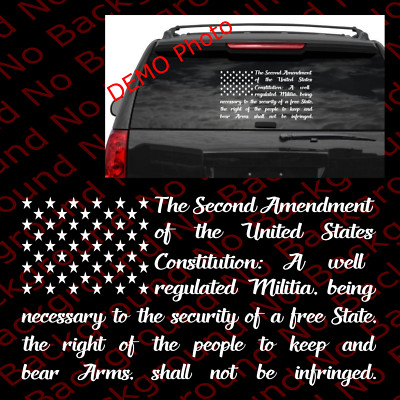 2A 2nd Amendment USA Constitution American Flag Vinyl Decal US027A | eBay