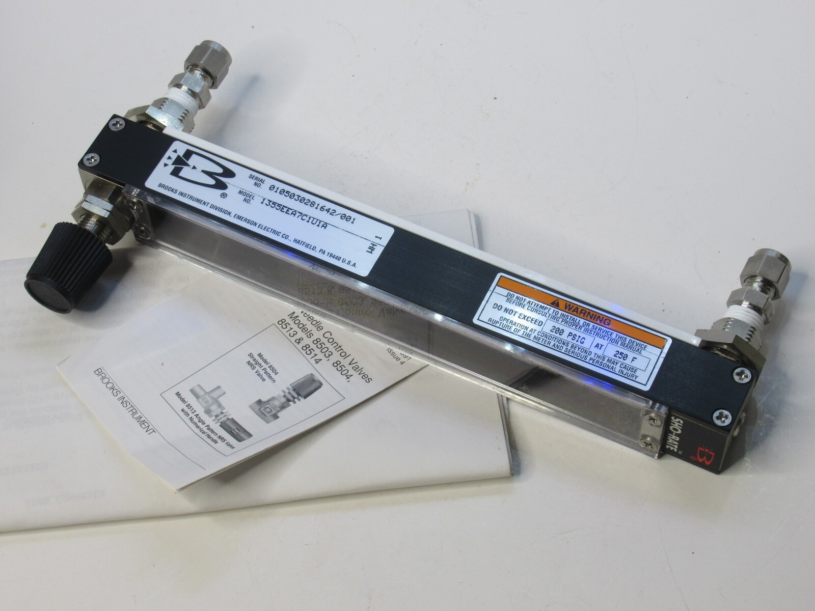 (NEW) BROOKS 1355EEA7C1U1A 200psig Sho-Rate Flow Meter | eBay