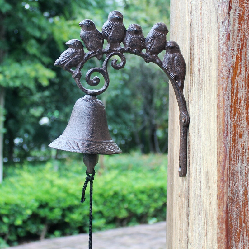 Antique Cast Iron Hanging Door Bell Wall Mounted Door Bell for Yard ...