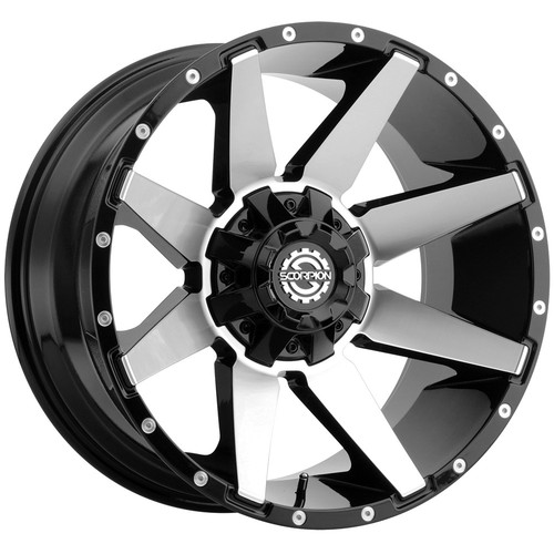 Scorpion SC-31 22x14 6x135/6x5.5" -76mm Black/Machined Wheel Rim 22 ...