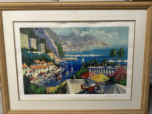 "Petit Dejeuner" Artist Kerry Hallam L/CC Signed and Framed Serigraph ...