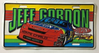 JEFF GORDON #24 Nascar RACING Metal License Plate 1995 | eBay