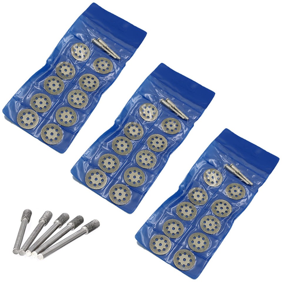 30pc Diamond Cutting Wheels + 5pc Bur Bits - For Dremel Rotary Tool ...